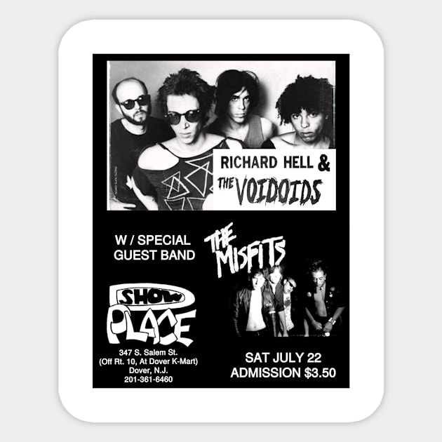 Richard Hell/Misfits Flyer - Punk Rock - Sticker | TeePublic